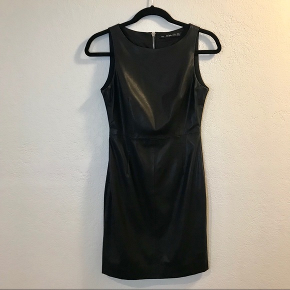 Zara | Dresses | Zara Trafaluc Faux Leather Bodycon Dress | Poshmark